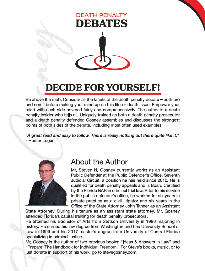 Death Penalty Debates book (autographed) – SteveGosney.com